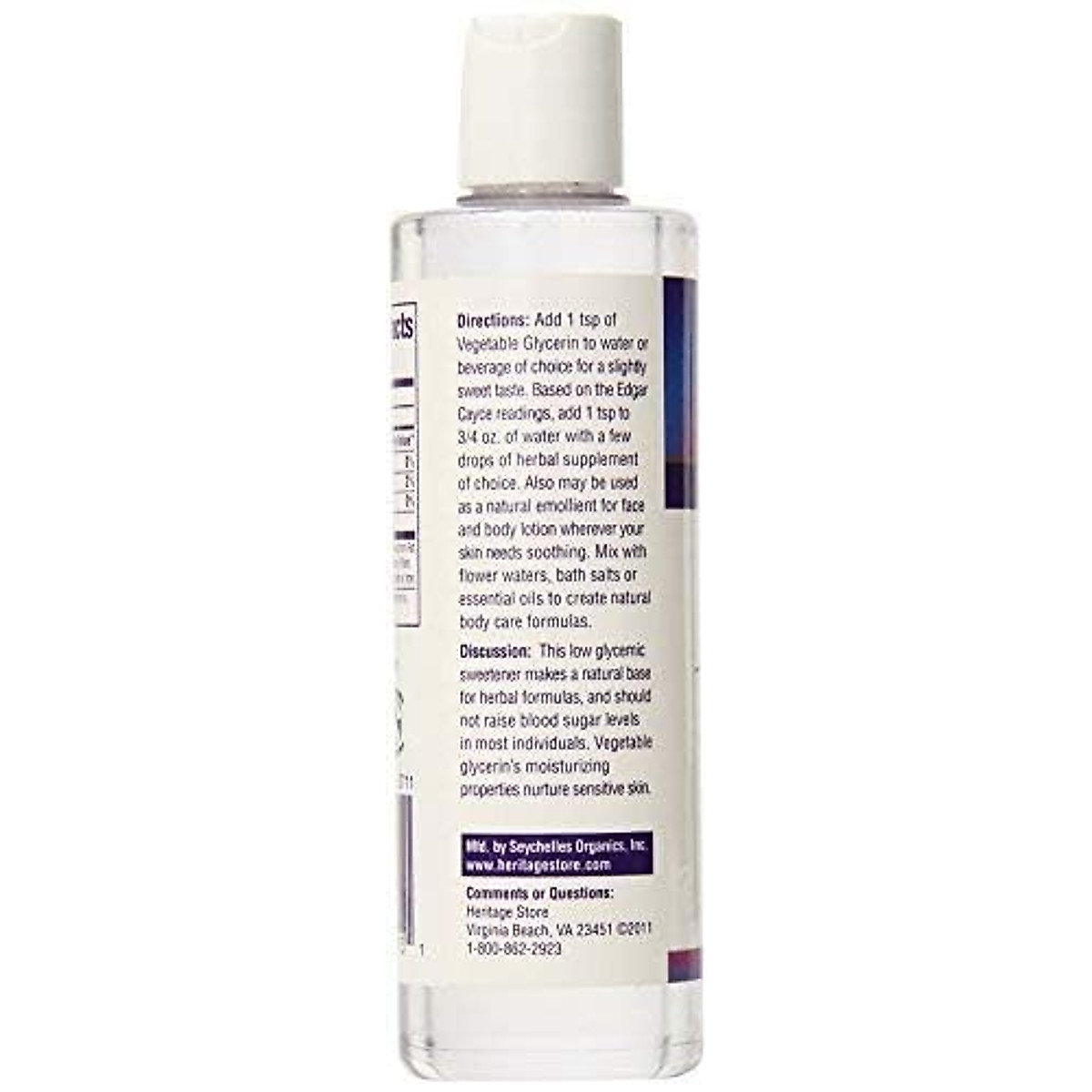 Heritage Store Vegetable Glycerin, 8 Ounce