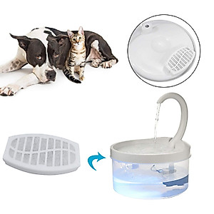 Cat Water Fountain Filter Cat Water Fountain Replacement Filters Pet Water Dispenser Filter Replacement，Effectively Filter Any Deposits For Pet Water Dispenser 8×4.5×1.5cm