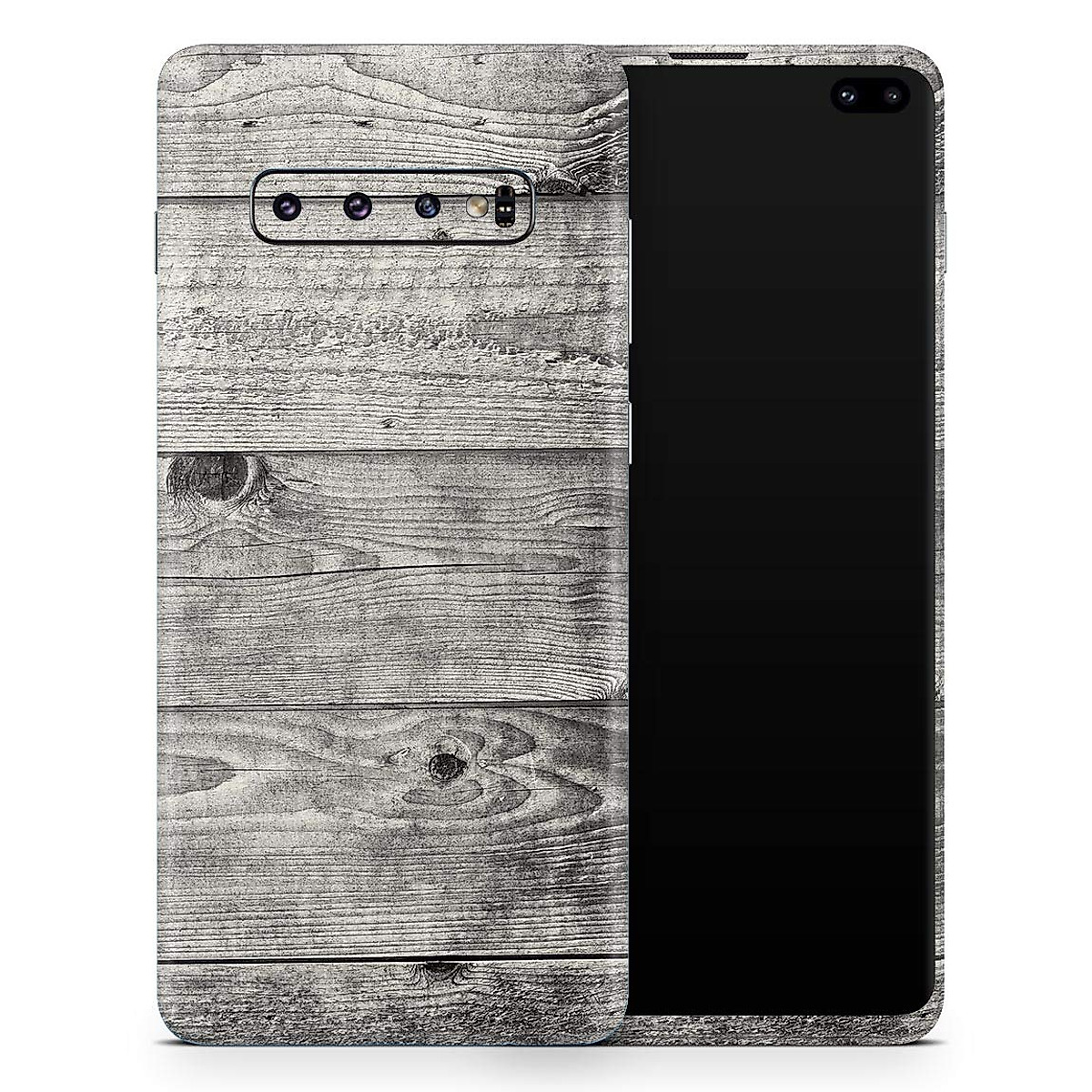 DesignSkinz Dark Washed Wood Planks 2 Protective Vinyl Decal Wrap Skin Cover Compatible with The Samsung Galaxy S20 (Screen Trim & Back Glass Skin)