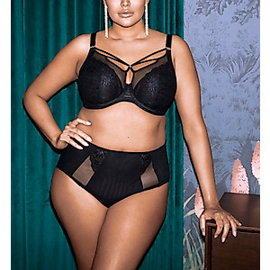 Elomi Women's Brianna Strappy Underwire Plunge Bra Black