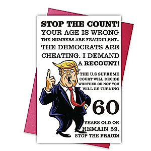 Funny 60th Birthday Card, Hilarious 60 Years Old Birthday Card for Friends, Dad, Mom, Brother, Sister
