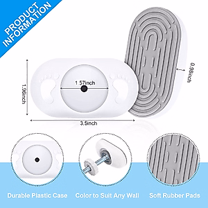 4 Pieces Baby Gate Wall Protector and 4 Pieces Corner Protector,for Child Pressure Mounted Stair Safety Gate & Wall Surface, Door, Wooden Stairs