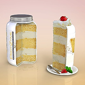 Metabolic Nutrition | Protizyme | 100% Whey Protein Powder | High Protein, Low Carb, Low Fat with Digestive Enzymes, 24 Essential Vitamins and Minerals | Vanilla Cake, 2 Pound