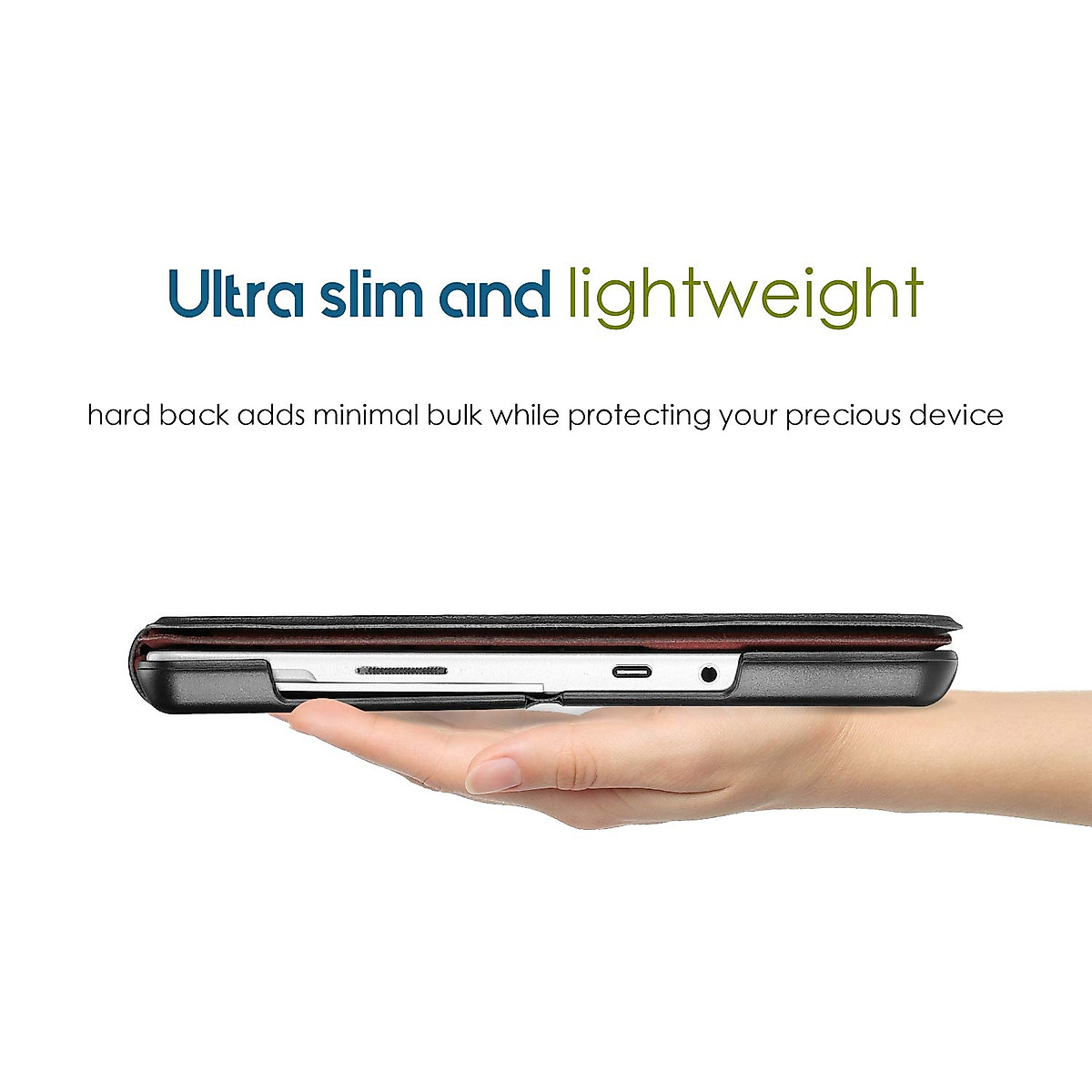 ProCase Case for 12.3" Surface Pro 7 Plus/Pro 7/ Pro 6/ Pro 5/ Pro 2017/ Pro 4/ Pro LTE, Slim Light Smart Cover Stand with Built-in Pen Holder, Compatible with Surface Type Cover -Black