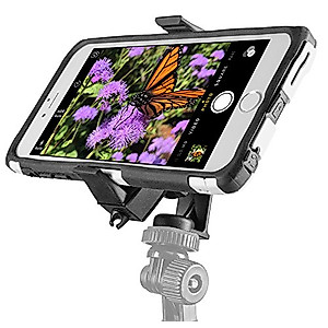 Arkon Tripod Adapter with Phone Holder for iPhone XS Max XS XR X 8 Galaxy S10 S9 Note 9 8 Retail Black & Mobile Grip 2 Phone Holder for iPhone 7 6S Plus 6 Plus 6S 6 5S Galaxy S7 S6 Note 5 Retail Black