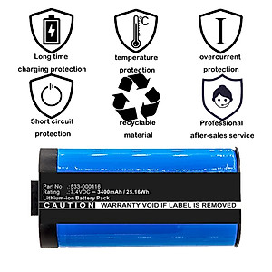Replacement Battery for Logitech UE MegaBoom Compatible with S-00147 984-001362 084-000845 Ultimate Ears Megaboom 3 Megaboom 3 S-00171 fits Part No Logitech 533-000116, 533-000138,7.4V Li-ion
