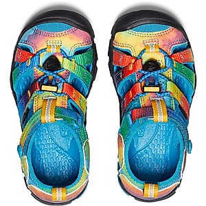 KEEN Seacamp 2 CNX Closed Toe Sandals, Vivid Blue/Original Tie Dye, 3 US Unisex Big Kid