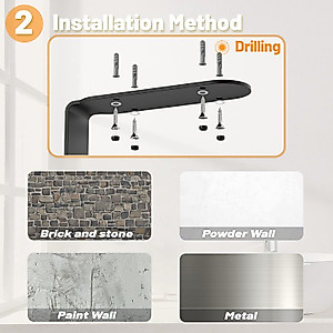 Fudontte Paper Towel Holder Wall-Mounted Tissue Holder with Damping Effect Self-Adhesive or Screw for Kitchen Bathroom