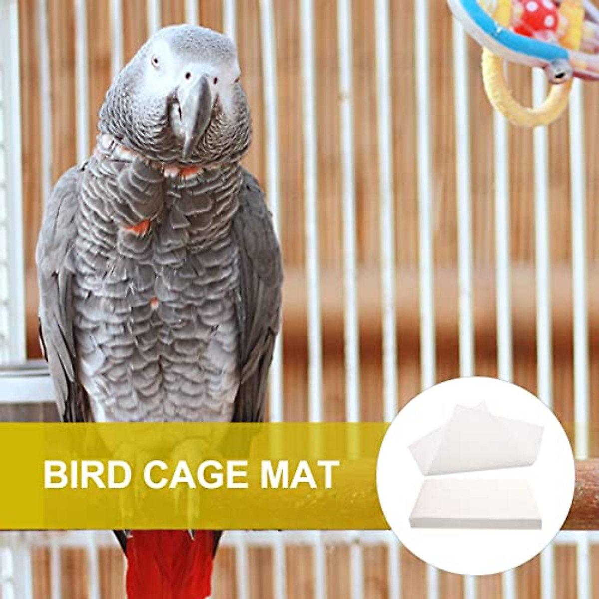 DOITOOL Bird Cage Liner Papers: 100Pcs Non-Woven Precut Absorbent Bird Cage Paper Liners Pad Pet Cages Cushion Birdcages Tray Mat Accessories for Bird Parrot Supplies