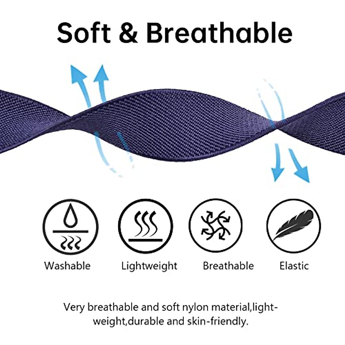 Huadea 18mm Stretchy Nylon Watch Band Compatible with Casio AE-1200 AE-1100 AE-1000 W-218H F-108 MRW-200H, Quick Release Breathable Elastic Strap Replacement for Men Women (3 Pack)