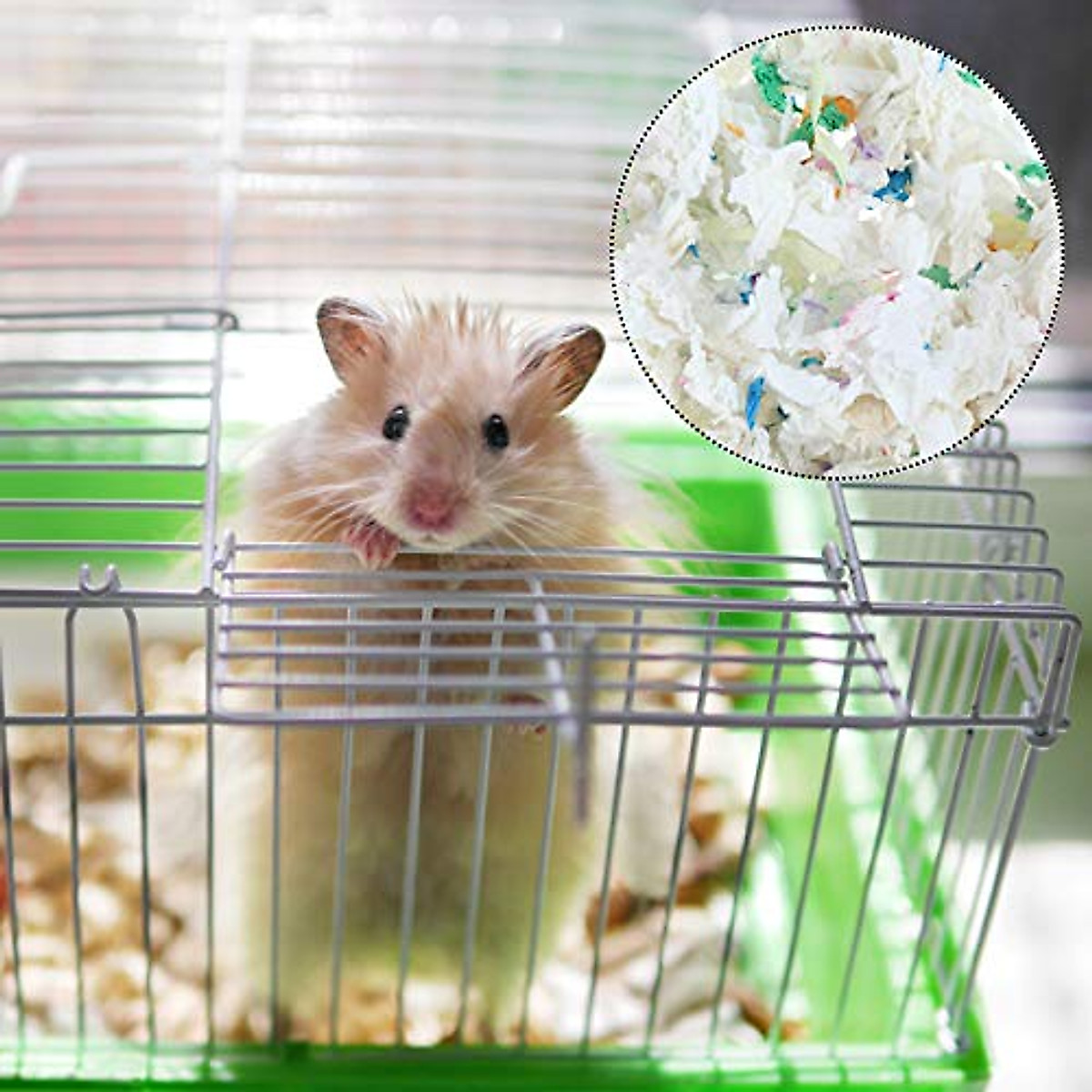 balacoo 450G Hamster Cage Bedding Liner Guinea Pig Cage Litter Box Liners Small Animal Paper Bedding Bunny Bedding Odor Control for Small Pet