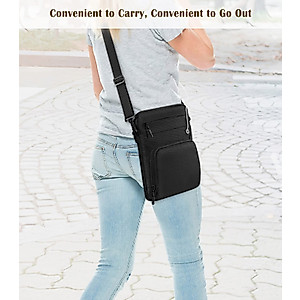 Dadanism 9-11" Tablet Sleeve Bag for iPad Air 5/4 10.9, iPad Air 11" 2024, iPad 9/8/7th 10.2, iPad 10th Gen 10.9, iPad Pro 11 M4 M2 2024-2018, Galaxy Tab A9+ S9 FE A8, with Shoulder Strap, Black