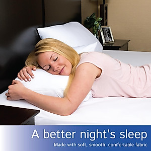 Four Seasons Essentials Standard Pillow Protectors (Set of 2) – Zippered Waterproof Pillow Covers Hypoallergenic Dust Proof Pillowcase Encasement Cover