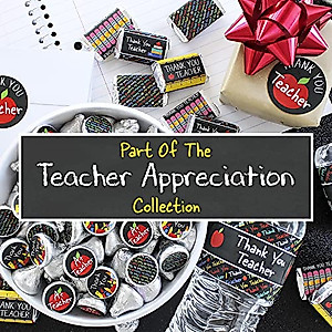 Thank You Teacher Water Bottle Labels - Teacher Appreciation - 24 Stickers