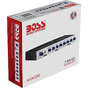 BOSS Audio Systems AVA1210 7 Band Pre-Amp Car Equalizer with Gold-Plated Front Rear and Subwoofer Outputs