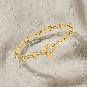 Ross-Simons Toggle Paperclip Link Bracelet