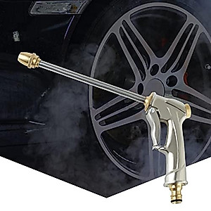 Garden Hose Nozzle, High Pressure Water Hose Nozzle Long Spray Nozzle Garden Hose Car Wash for Garden Washing Cars Watering Garden Cleaning Showering Dogs (Multicolor A)