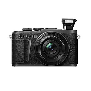 PEN E-PL10 Black Camera Body with Black M.Zuiko Digital 14-42mm F3.5-5.6 EZ Lens
