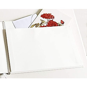 in Loving Memory Funeral Guest Book - Informal Lined Inner Page Format - Boxed - White - Size: 8.9" x 6.7"