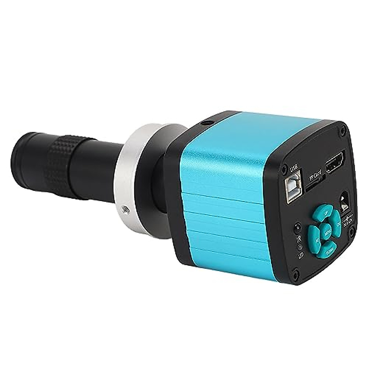 Industrial Microscope Camera, HD Microscope Camera Lightweight 2MP 4K Video 100‑240VAC Aluminum Alloy for Home (US Plug)