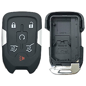 Horande Replacement Key Fob Cover Case fit for 2014 2015 2016 2017 Chevy Tahoe Suburban Silverado GMC Yukon Keyless Entry Key Fob Shell