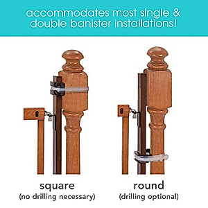 Summer Banister to Banister Gate Mounting Kit - Fits Round or Square Banisters, Accommodates Most Hardware & Pressure Mount Baby Gates up to 37 Tall, Gate Sold Separately (Pack of 4)
