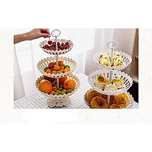 ZHUHW Household Multi-Layer Fruit Plate Table Bowl Creative Nordic Style Snack Plate Fruit Basket Tableware (Color : D, Size : 46 * 15.5cm)