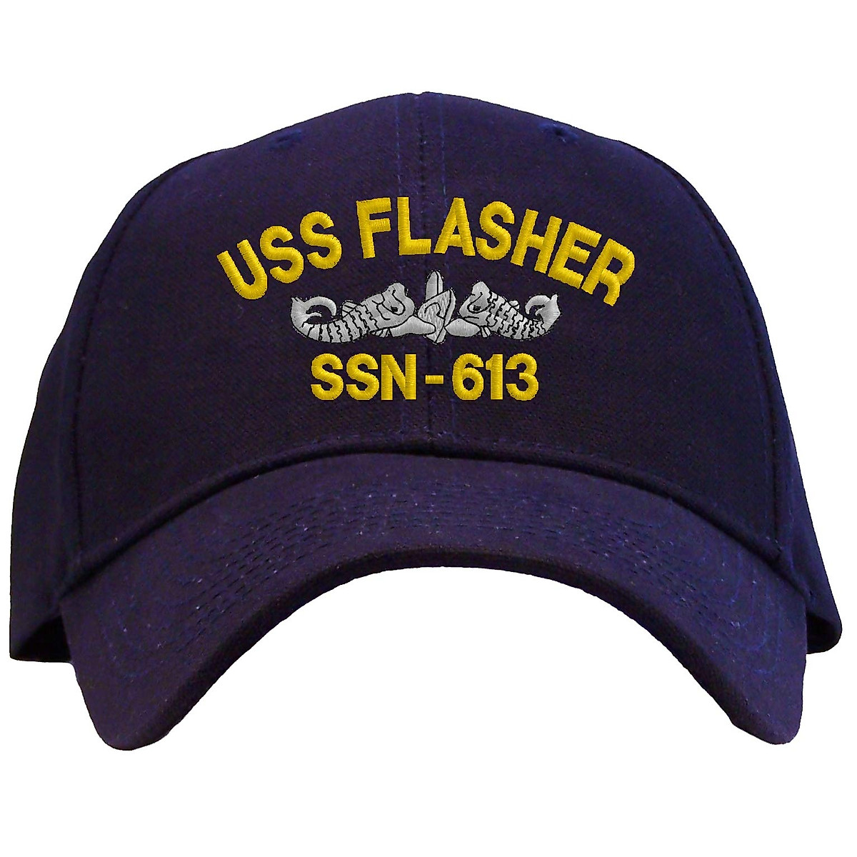 Spiffy Custom Gifts USS Flasher SSN-613 Baseball Cap Navy
