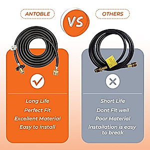 F273704 10 Ft Propane Hose Assembly Compatible with Mr. Heater Big Buddy Indoor/Outdoor Heater MH9B MH18B