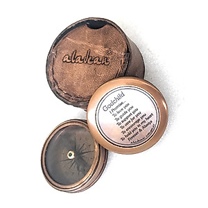 Gift for Godchild Compass | Godson Goddaughter - I Promise to Love You Baptism Gifts Christian Communion Confirmation Christmas Birthday Gifts for Boys Girls Kids (with Leather Case)