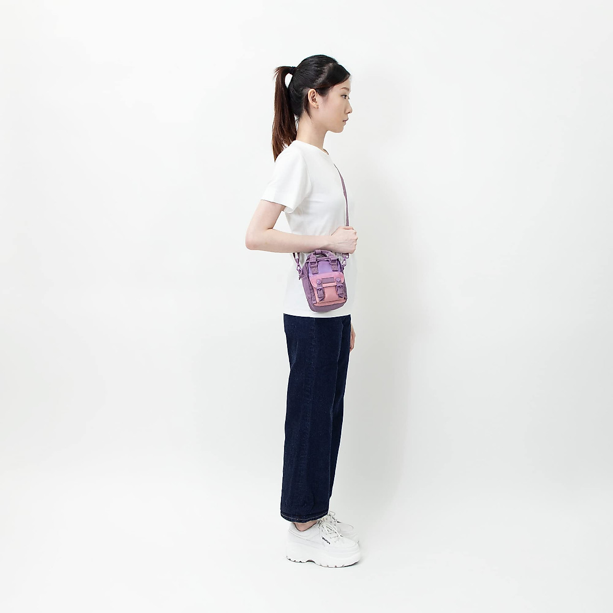 Doughnut Macaroon Tiny Sky Series 1L Women Girl Casual Crossbody Cell Phone Bag Purse Handbag (Sunset)