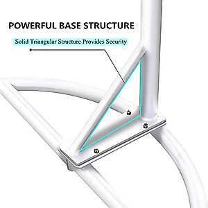 C-Shape Base Hanging Chair Hammock Stand - Powder Coated Construction for Egg Chair and Indoor/Outdoor Hammock Chairs, X-Large (White)