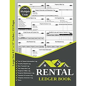 Simple Rental Ledger Book | Rental Income & Expenses Tracker Organizer Log Book | Keep Track and Record of Your Rent Payment | Rent Payment Book | ... | Landlord Property Management | 110 Pages