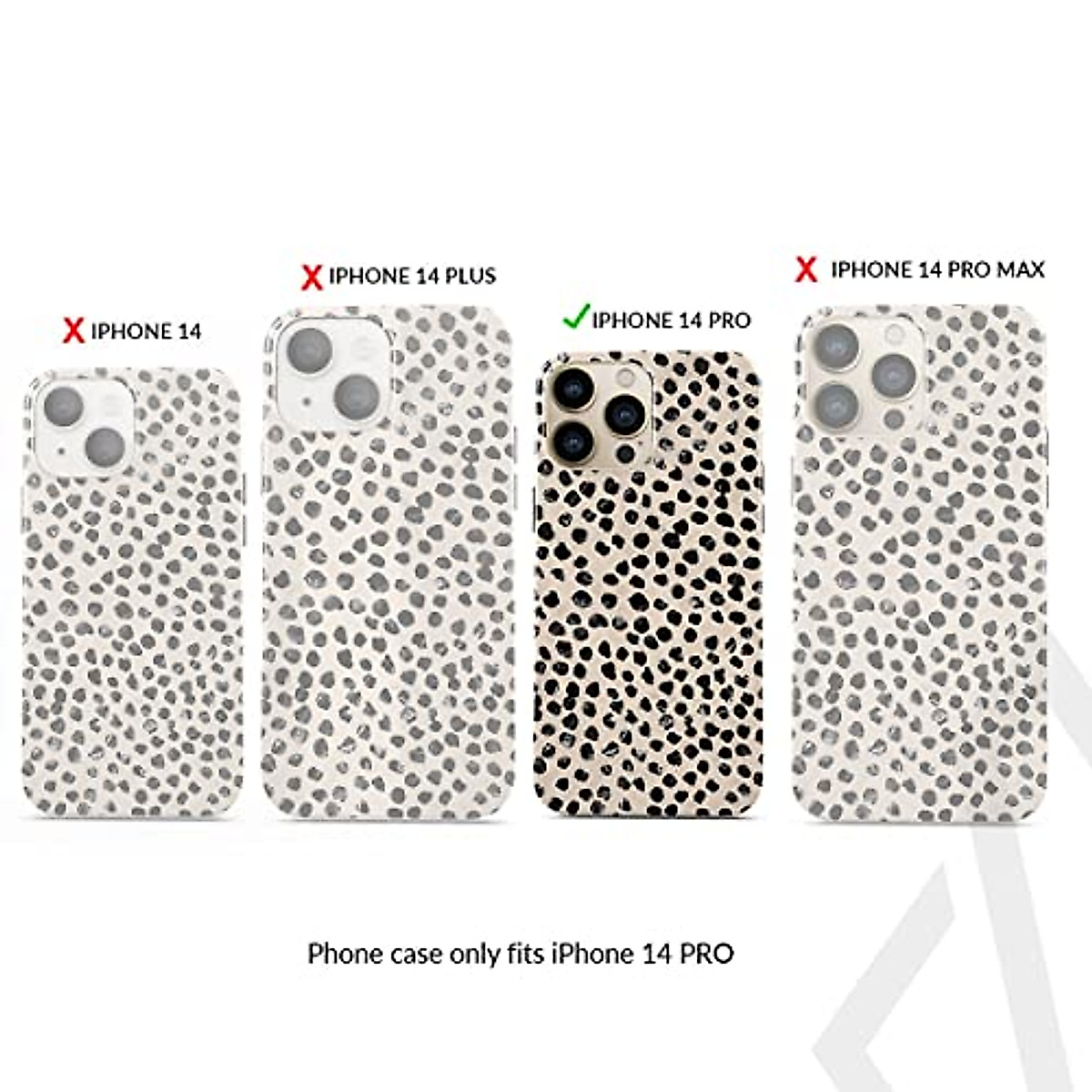 BURGA Phone Case Compatible with iPhone 14 PRO - Wireless Charging Compatible, Hybrid 2-Layer Hard Shell + Silicone Protective Case, Heavy Duty Protection, Almond Latte