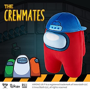 P.M.I. Among Us Baseball Plush Buddy - 1-Foot-Tall Red Huggable Plushie Collectible, 12 Inch Kid's Toy