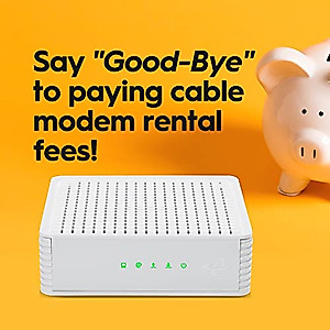 Hitron CODA DOCSIS 3.1 Modem | Pairs with Any WiFi Router or Mesh WiFi | Certified with Comcast Xfinity, Charter Spectrum, Cox | 10x Faster Than DOCSIS 3.0 | Cable Modem with 2X 1 Gbps Ethernet Ports