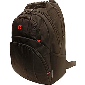 Wenger Tandem Backpack with 16 Laptop Pocket and Tablet Pocket, Black