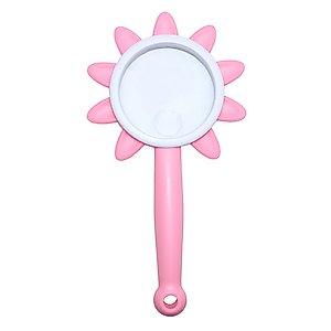 Kids Magnifying Glass Handheld Reading Magnifier for Children Student 10X Pink Magnifying Lens loupe for Reading Books, Exploring, Stamps, Map, Inspection (Pink)