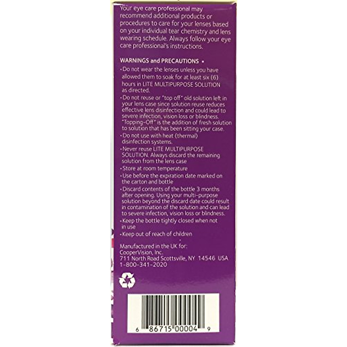 Lite Multipurpose Solution (Formerly Sauflon Lite) - 3 x 9 fl oz, 27 fl oz Total