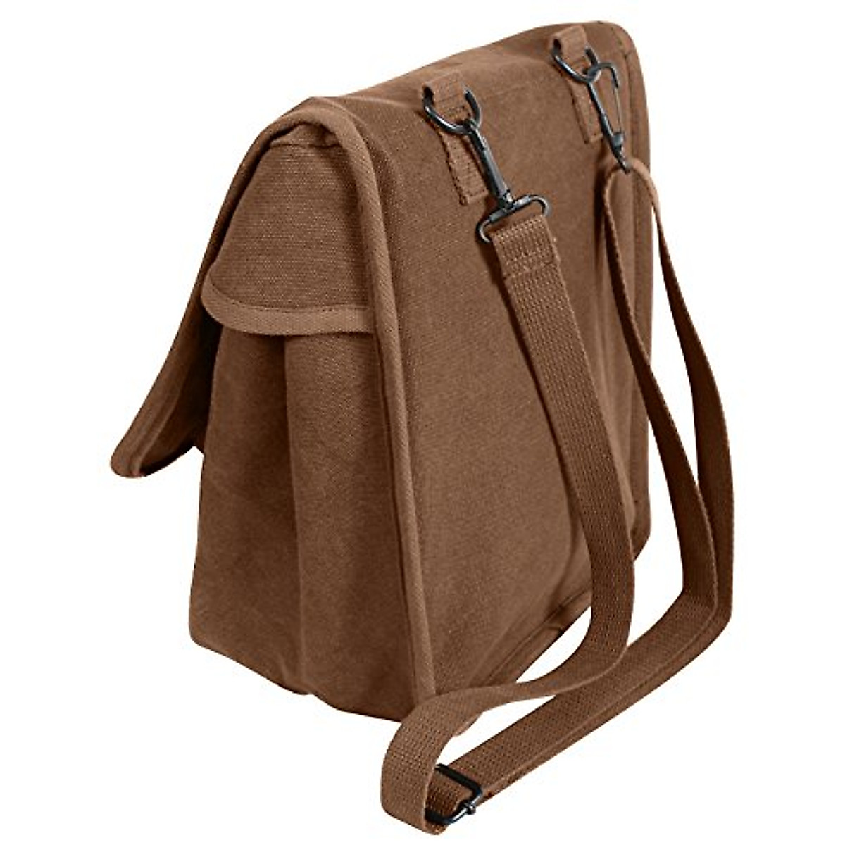 Rothco Canvas Map Case Shoulder Bag, Earth Brown, 12" x 8.5" x 4.5"
