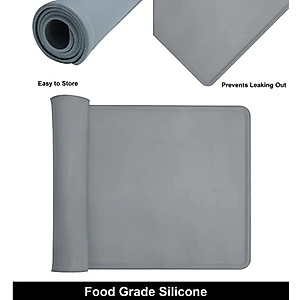 Dog Food Feeding Mat for Dog Food Storage Container Dog Bowls,Pets Supplies Cat Litter Mat or Dog Food Mats for Floors,Multifunctional Silicone Pet Feeding mat or Boot Tray