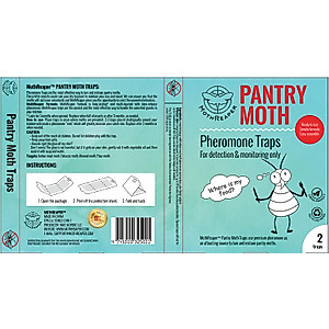 Pantry Moth Lure 2-Pack - Pantry Moth Glue Lures for House Pantry, Pantry Moth Lures for Food and Cupboard Moths, Pantry Moth Lures with Pheromones Prime Moth Lure Indian Meal Moth Lures for Kitchen