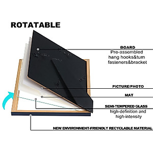 VIOLABBEY 11x14 Picture Frames Set of 4, Fits 8x10 Photo Frame with Ivory Mat or 11x14 Without Mat, Wall or Tabletop Display, Semi Tempered Glass, Blue