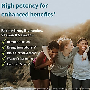 Advanced Women's Multivitamin, Methylated Folate for MTHFR, Clean Label & Vegan, with Iron, Non-GMO, Sustained Release, 60 Tablets, by Igennus