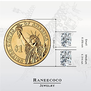 "STUNNING FLAME" 18K White Gold Plated 925 Sterling Silver Cubic Zirconia Oval Cut Stud Earrings | CZ Studs for Women（Oval，5）