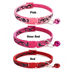 Love Dream Puppy ID Collars 12pcs Puppy Whelping Collars, Easy to Identify, Adjustable Breakaway Collars with Bell for Litter Identification Collars for Newborn Puppies Kitten (Medium(9.9"-15.7"))