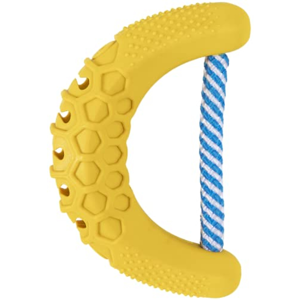 JW Pet CHEW-EE Dental Dog Chew Toy; Cleans Your Pet's Teeth and Gums As They Play; Add Their Favorite Flavors, Banana,Yellow