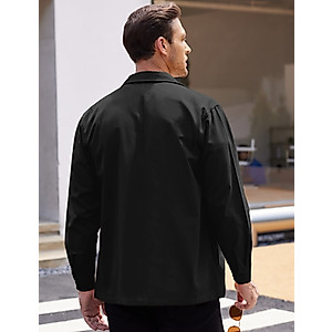 COOFANDY Men's Work Jacket Casual Designer Warm Shirt Jacket Outdoor Hiking Jackets