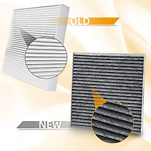 6033C(CF10374) Cabin Air Filter w/Activated Carbon Compatible with Toyota Tacoma 2005-2021,Dodge Dart 2013-2016,Pontiac Vibe 2003-2008.