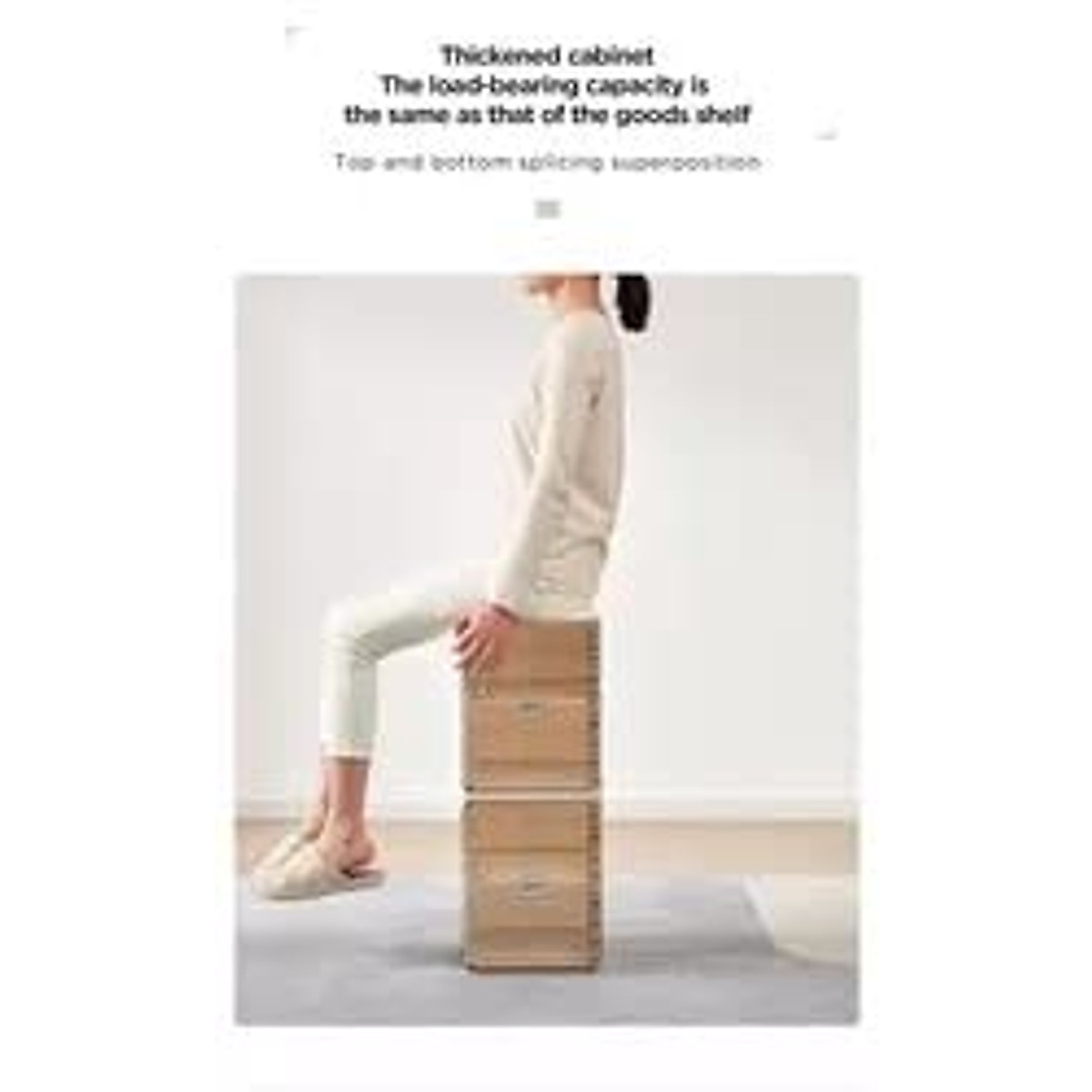 Foldable Shoe Rack Cabinet Organizer with Pocket and Storage, Portable Shoe Rack for Entry Way, Shoe Boxes, Fast Easy Assemble Shoe Cabinet, One Piece Sturdy Plastic Shelf, Clear Brown Doors, 6 Tiers